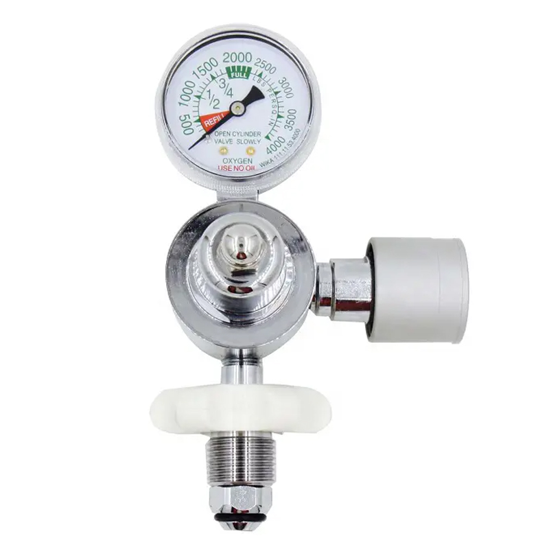 Medical Gas Bull Nose Oxygen Regulator With Schrader Valve- Buy Medical ...
