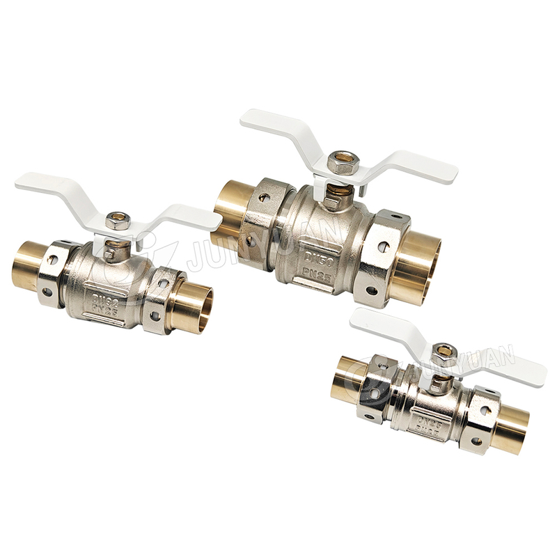 15mm-108mm T-type brass ball gas valve for medical gas isolation valve box