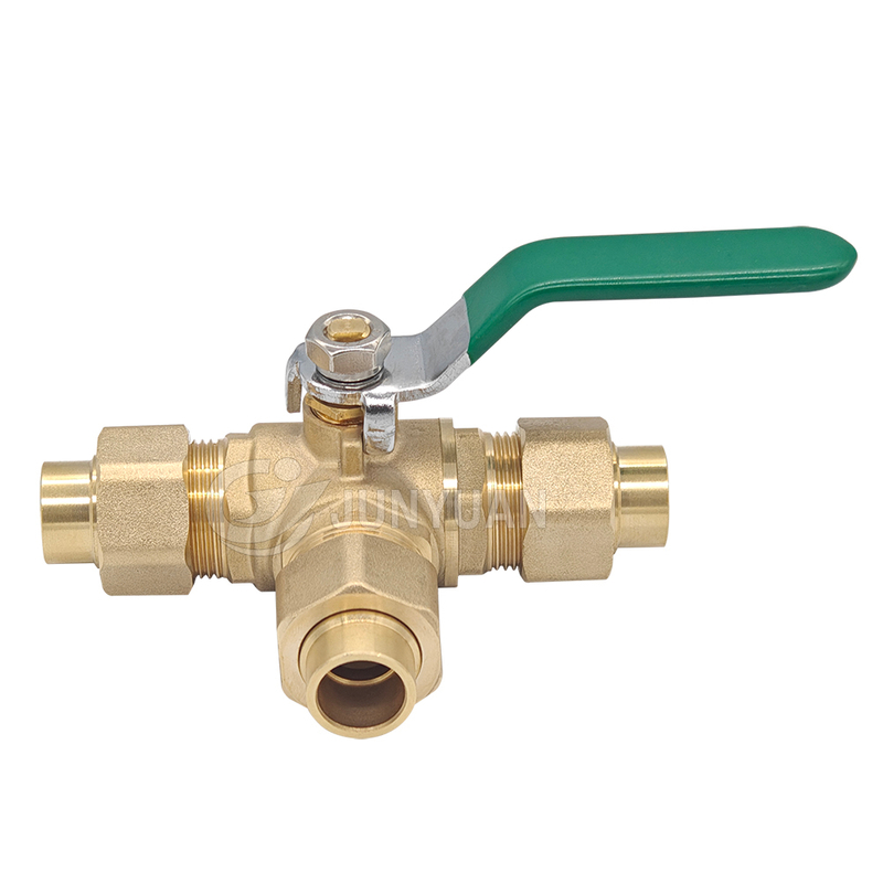 1/2in DN50 PN16 3-Way Solder End Brass Medical Gas Ball Valve for ...
